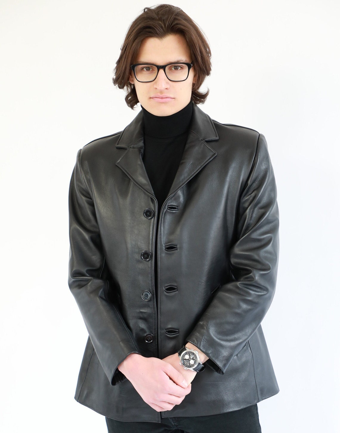 Leather Jacket /leather Blazer /classic Leather Jacket/ Casual Leather ...