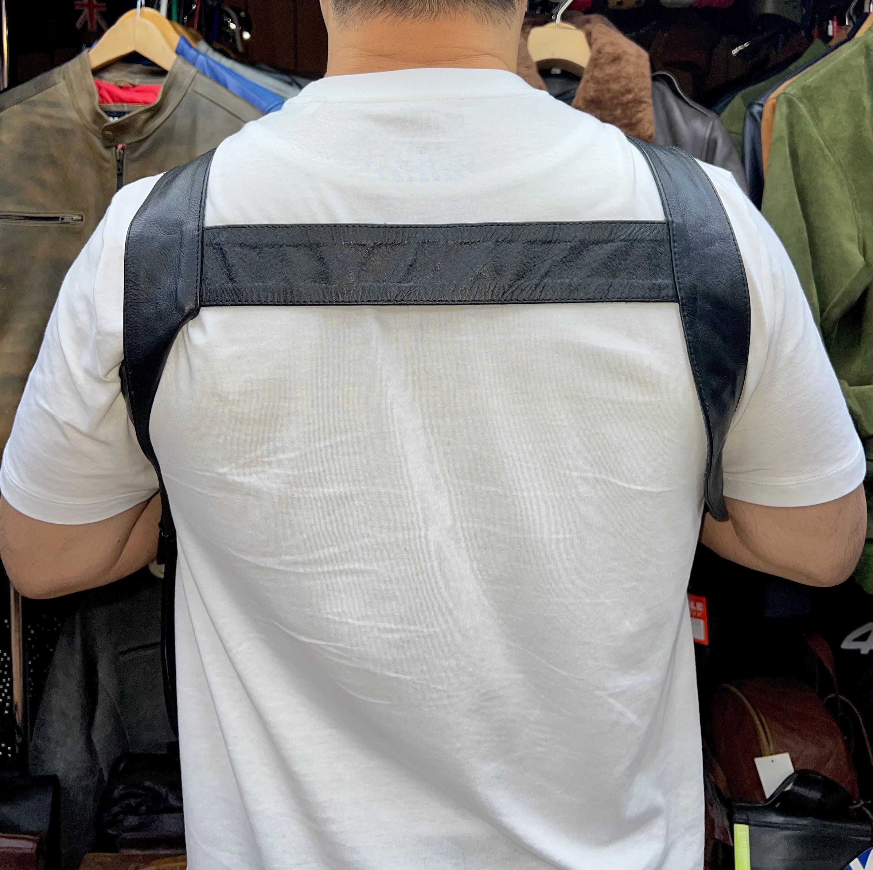 Genuine Leather Shoulder Holster Wallet Security Money Body Belt Anti ...