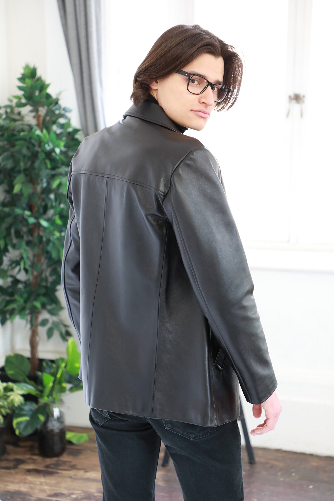Leather Jacket /leather Blazer /classic Leather Jacket/ Casual Leather ...