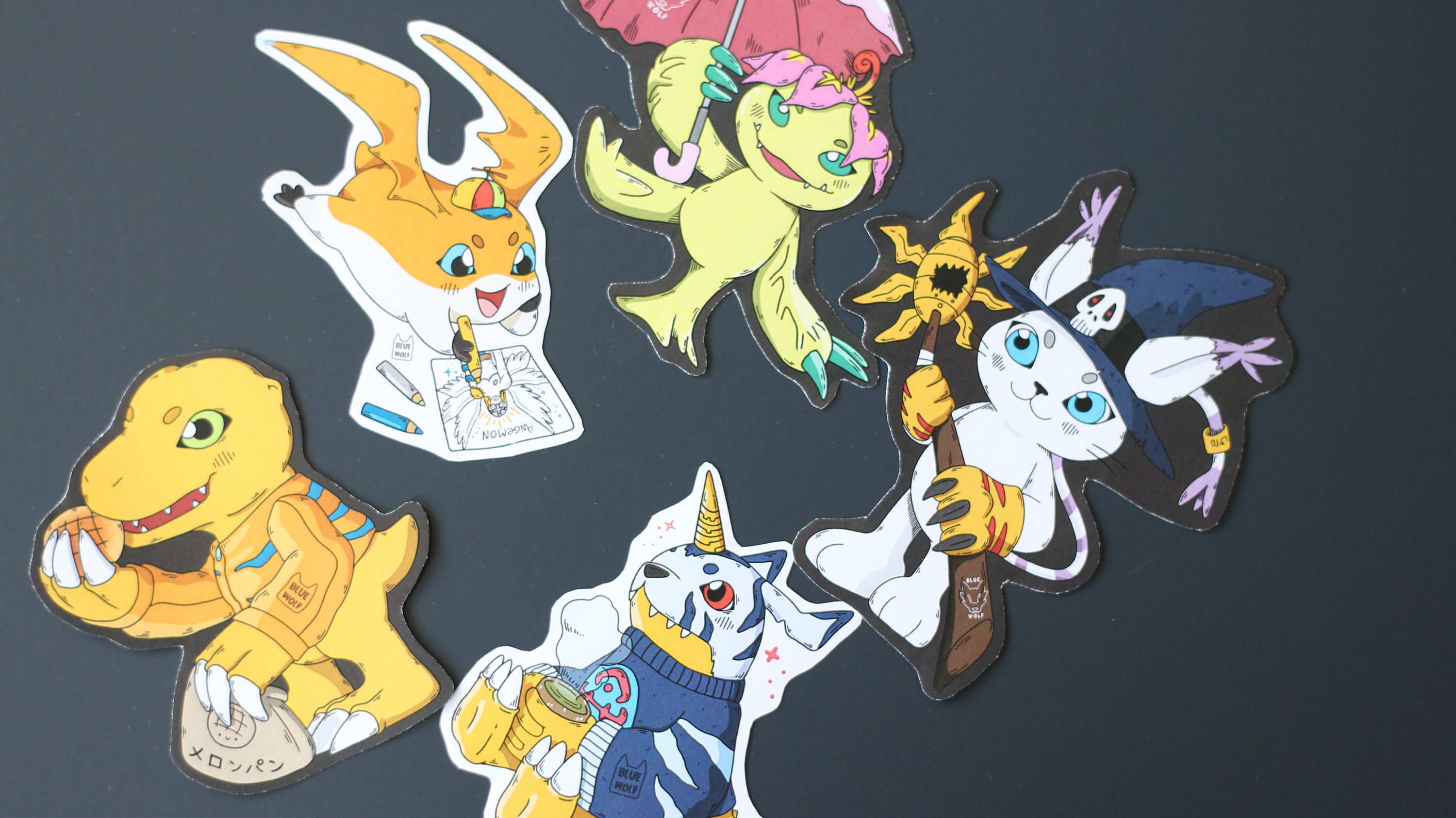 Digimon Adventure Stickers Agumon Gabumon Patamon Tailmon - Etsy