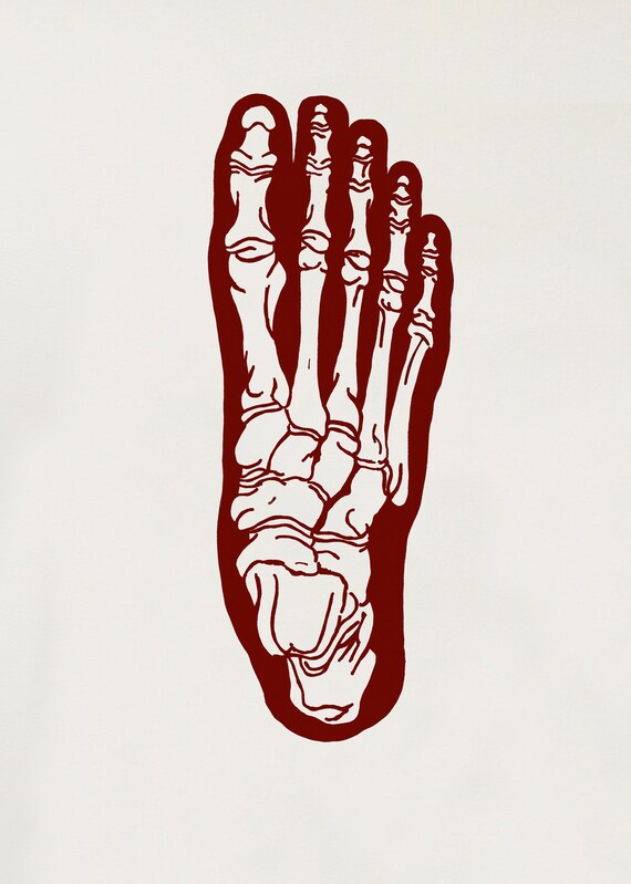 Anatomical Papercut: Foot - Etsy
