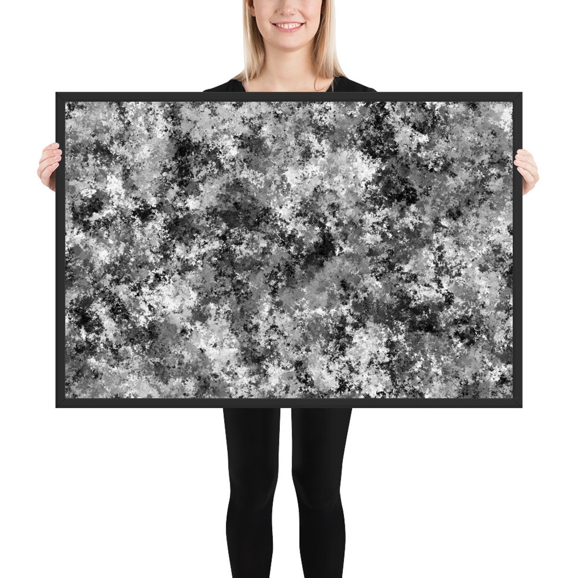 Random Walker Algorithm Art Print Poster Black and White | Etsy