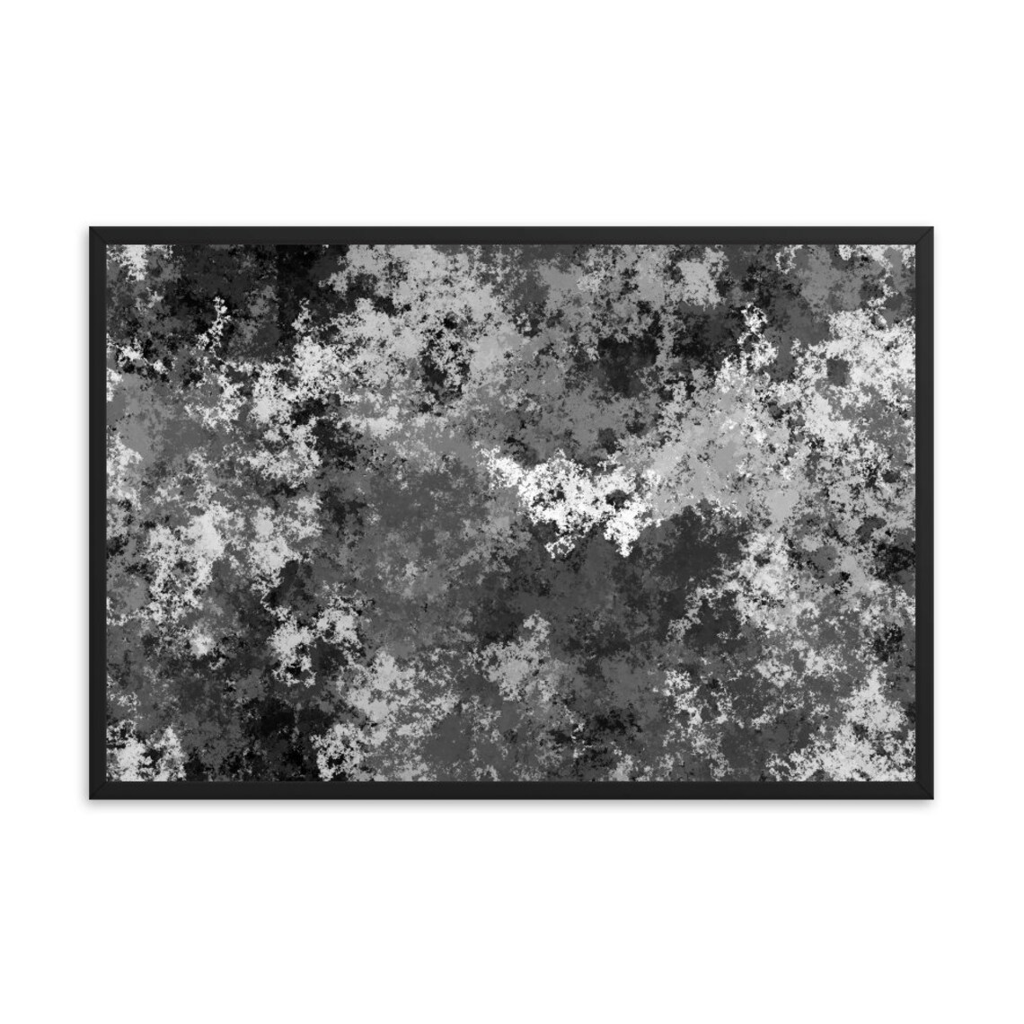 Random Walker Algorithm Art Print Poster Black and White gradual - Etsy