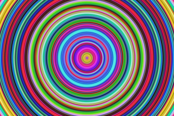 Colorful Spiral Poster Computer Generated Art | Etsy