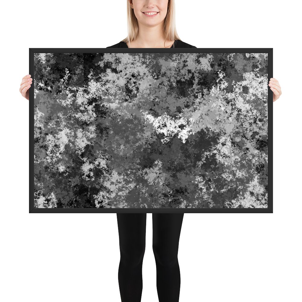 Random Walker Algorithm Art Print Poster Black and White gradual - Etsy