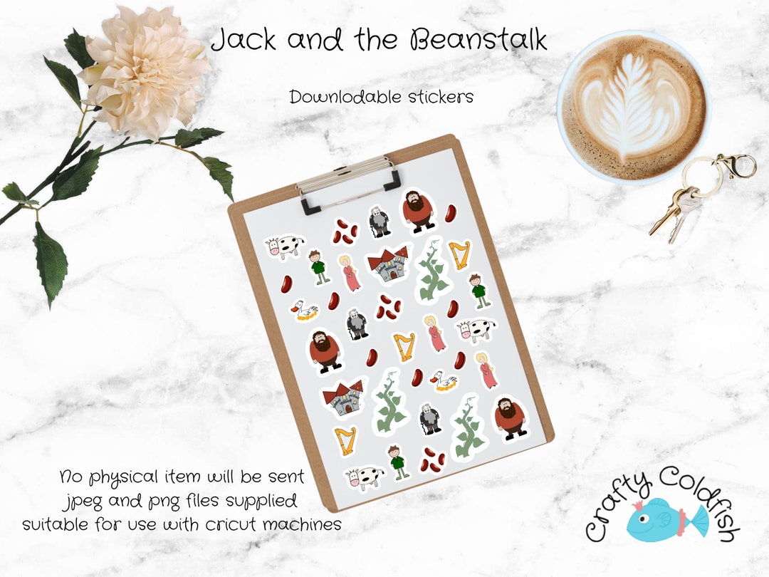 Jack and the Beanstalk Sticker Sheet - Downloadable/printable - Etsy