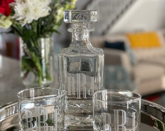 Monogram Decanter - Etsy