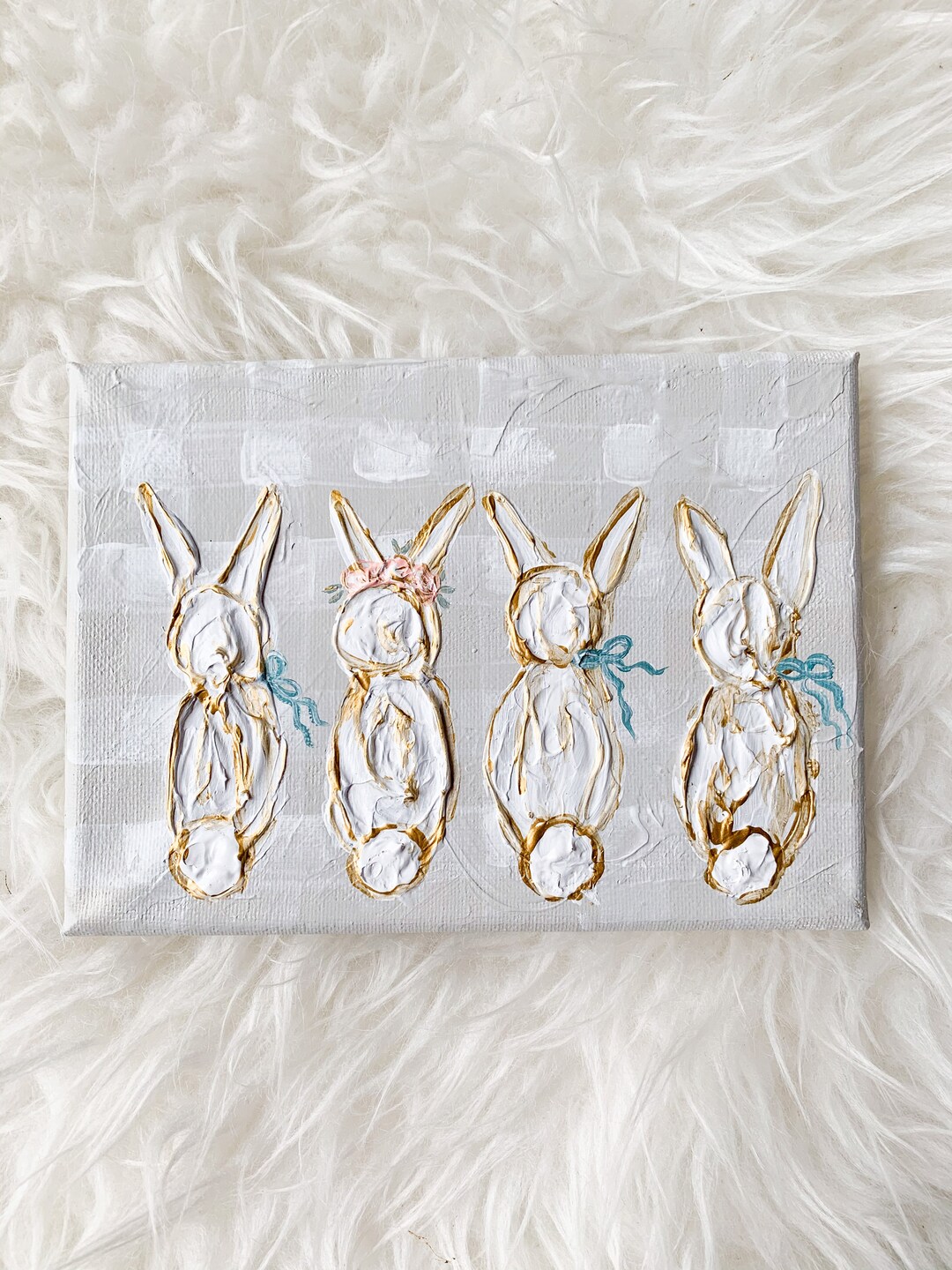 Custom Easter Bunny Painting 5x7 or 8x10 Rabbit Painting Kids Painting ...