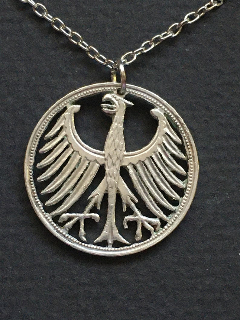 German Eagle Cut Coin Pendant Germany | Etsy