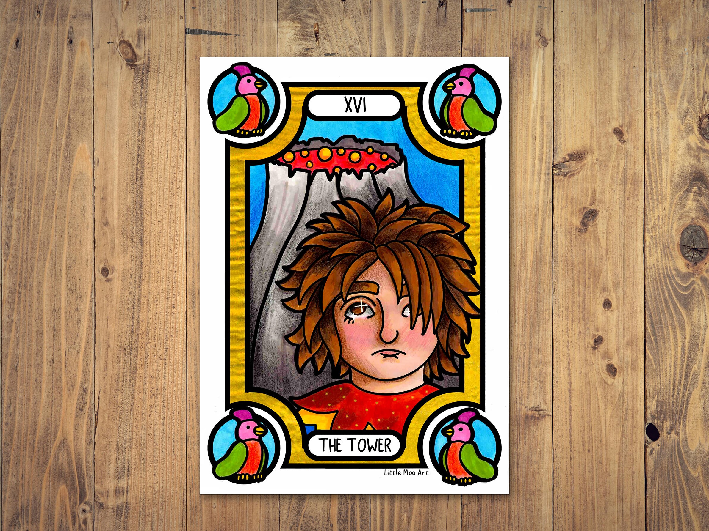 Stardew Valley Tarot Card Art DIGITAL DOWNLOAD the Tower Leo Ginger ...