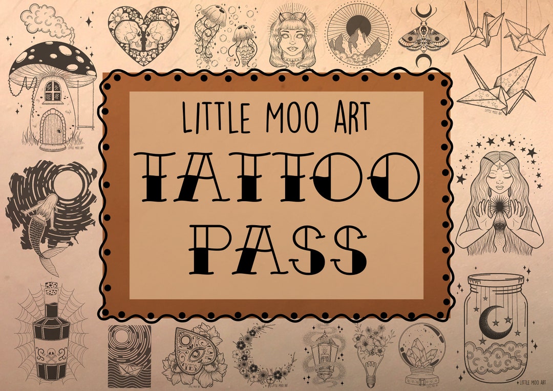Little Moo Art Tattoo Pass | Tattoo Permission Ticket | PLEASE READ ...