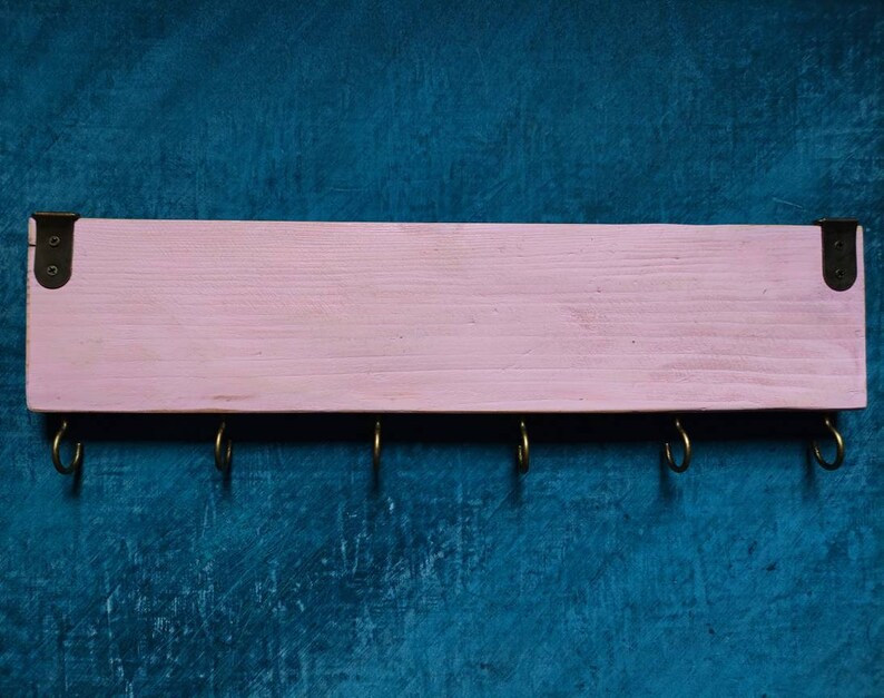 Long Wooden Key Holder for a Wall With Sea Shells, Sea Cottage Key Rack ...