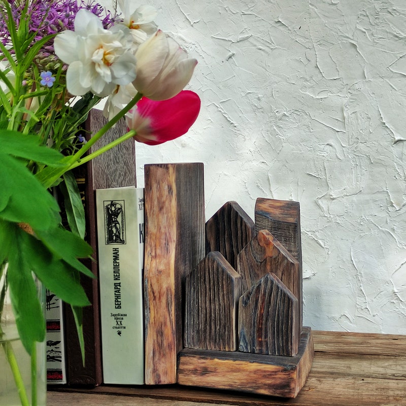 Wood Bookends - Etsy
