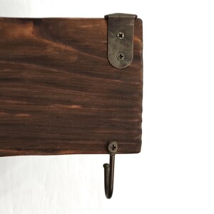 Natural Wood Key Holder for a Wall, Recycling Wood Entryway Organizer ...