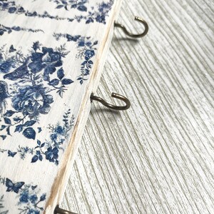 Willow Blue Key Holder for a Wall Toile Art Upcycling Wood - Etsy