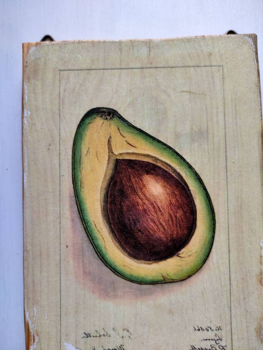 Wooden Kitchen Rack With Avocado for Towels and Kitchen - Etsy