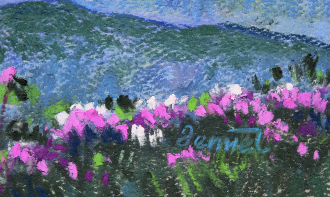 Evening Ascent 10" X 8" Original Pastel Drawing by Jennet Norman ...