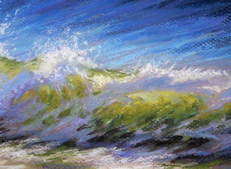 Saltwater 10" X 8" Original Pastel on Paper Drawing by Jennet Norman ...