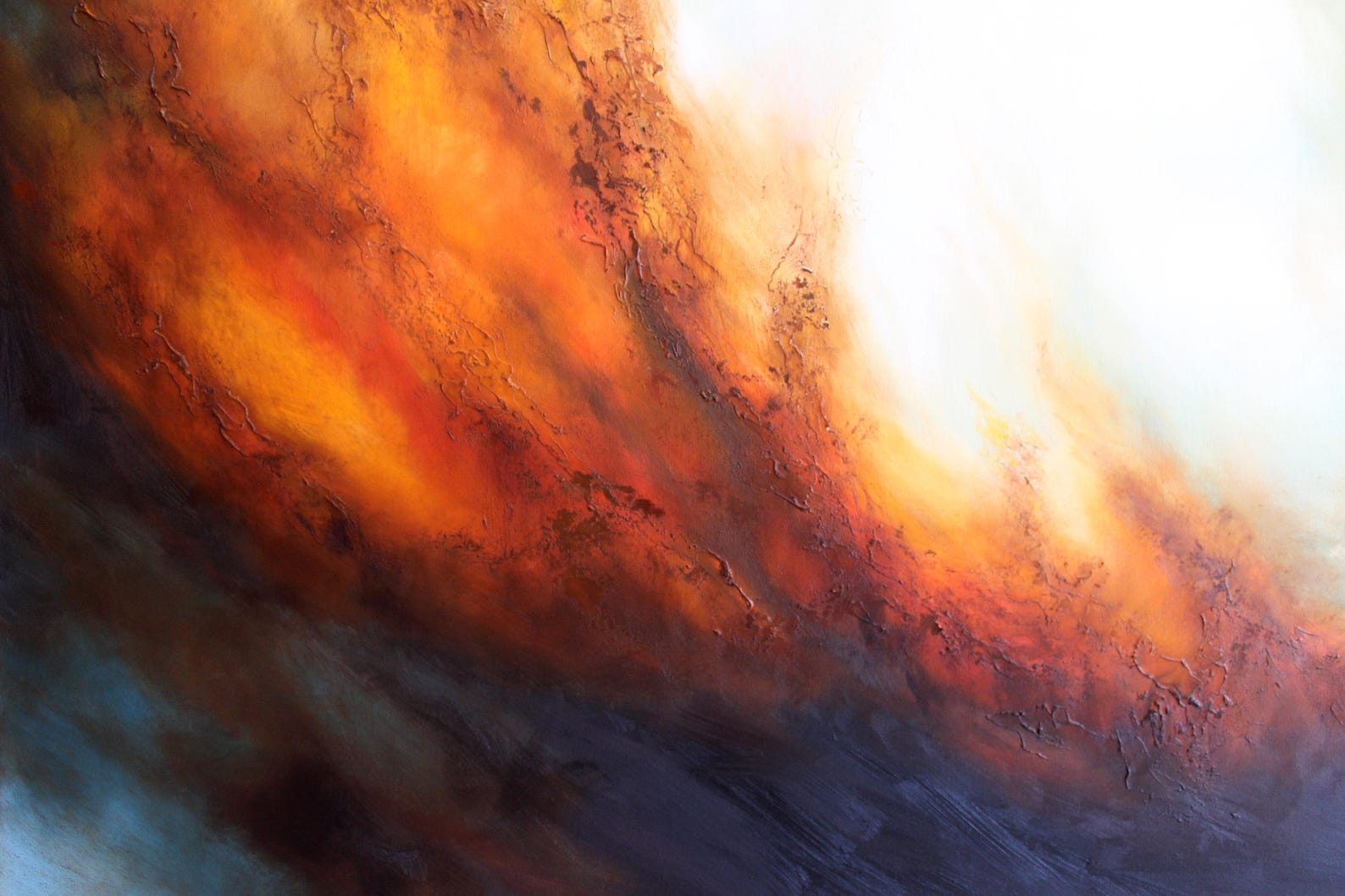 Phantom Winds 48 X 36 Original Oil Abstract Painting by Jennet Norman ...
