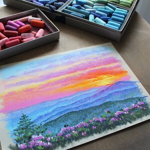 Evening Ascent 10" X 8" Original Pastel Drawing by Jennet Norman ...