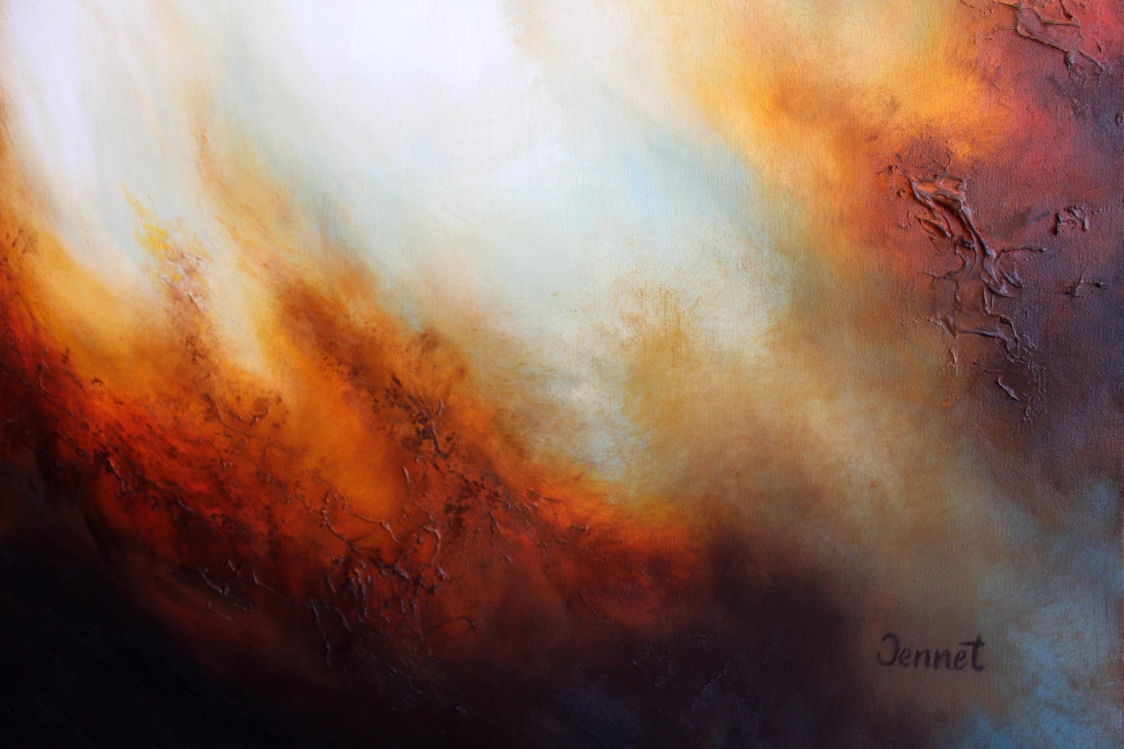 Phantom Winds 48 X 36 Original Oil Abstract Painting by Jennet Norman ...