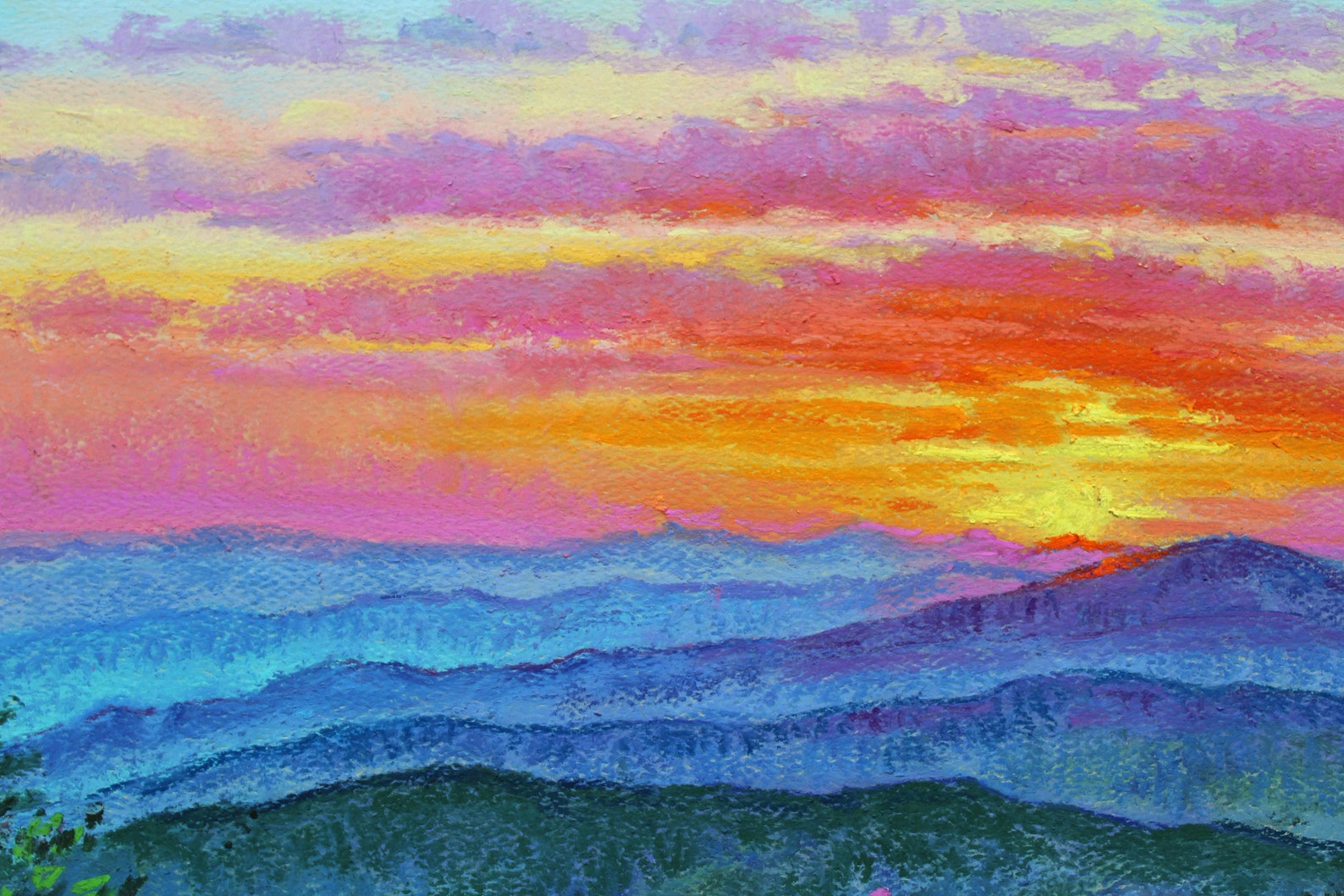 Evening Ascent 10" X 8" Original Pastel Drawing by Jennet Norman ...