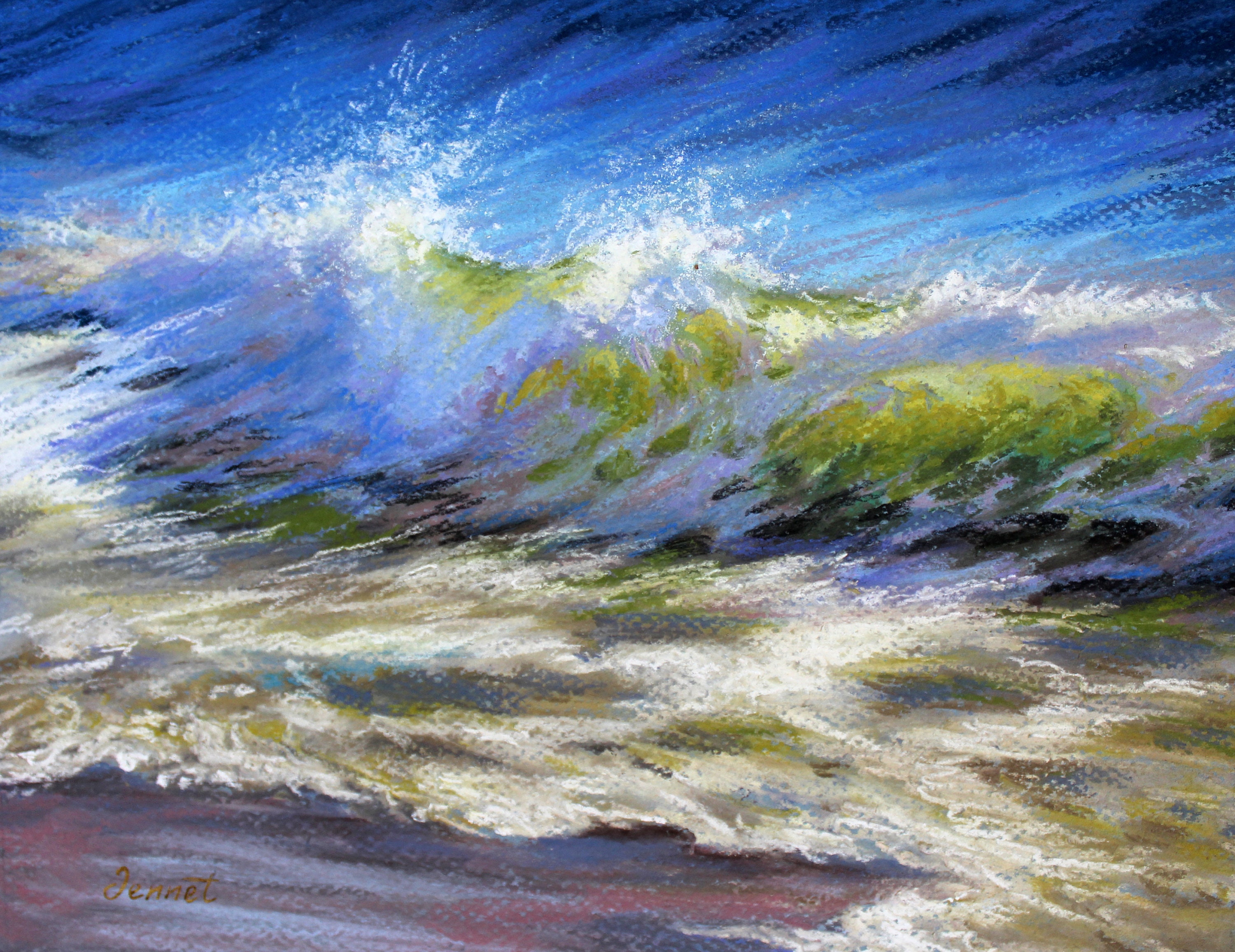 Saltwater 10" X 8" Original Pastel on Paper Drawing by Jennet Norman ...