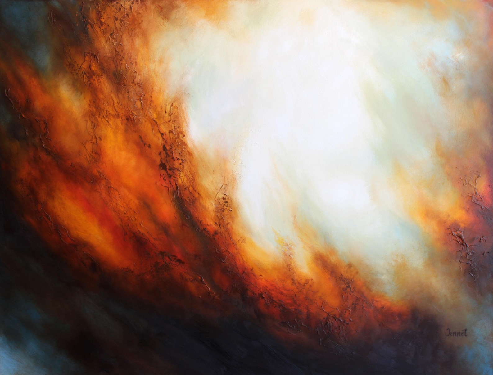 Phantom Winds 48 X 36 Original Oil Abstract Painting by Jennet Norman ...