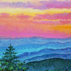 Evening Ascent 10" X 8" Original Pastel Drawing by Jennet Norman ...