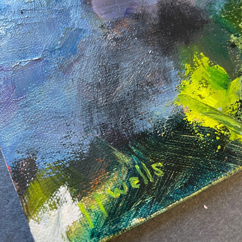 Cape Cod Blue Hydrangea Flowers, Original Painting, 8 X 8 Inch on Flat ...