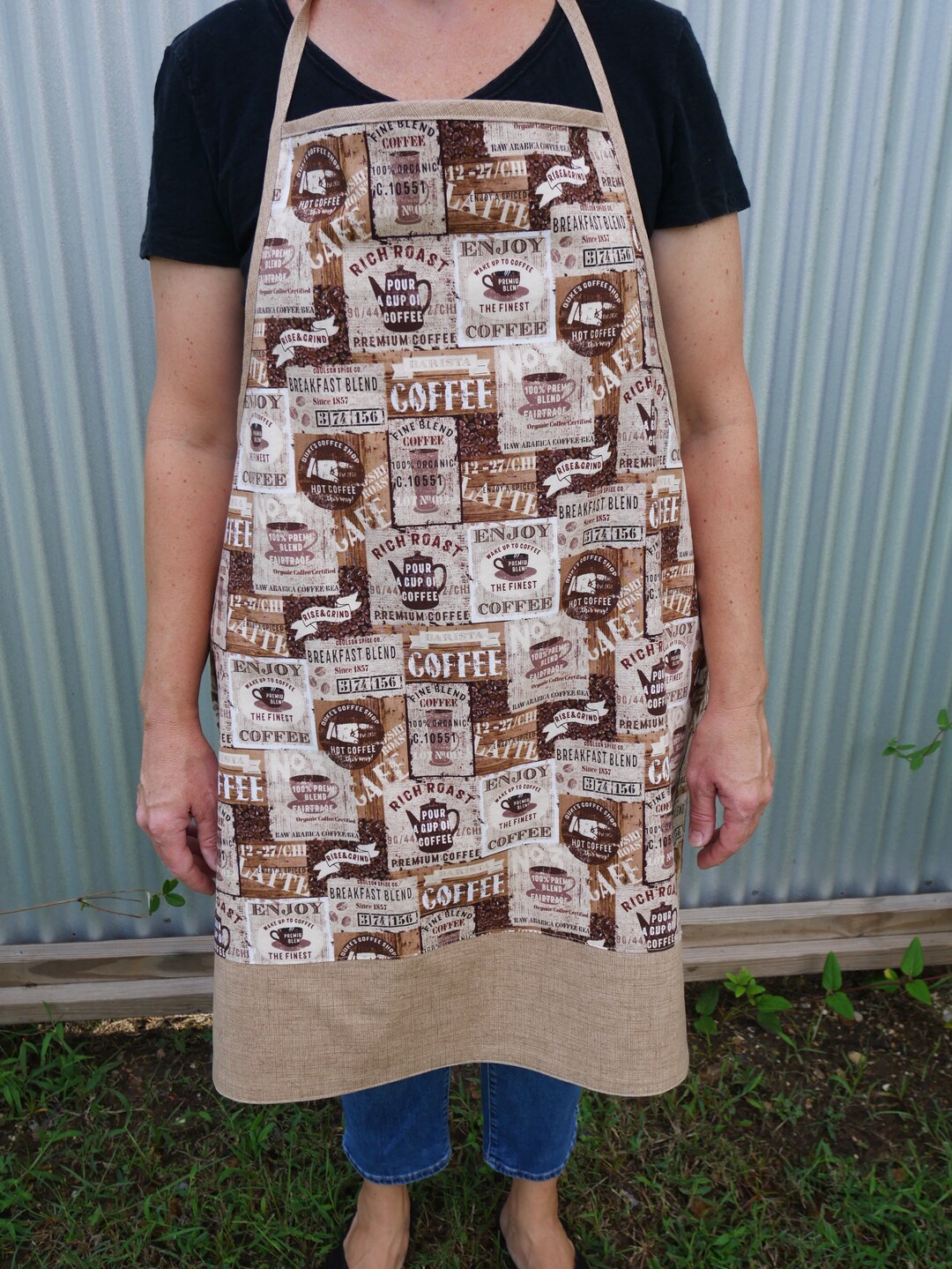 Coffee Lovers Apron, Cotton Apron, Adult Apron. - Etsy