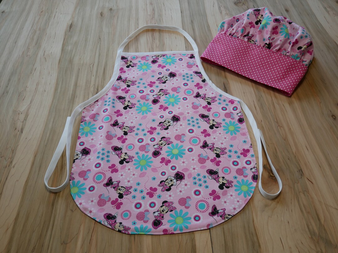 Minnie Mouse Apron, Kids Apron, Apron Set. - Etsy
