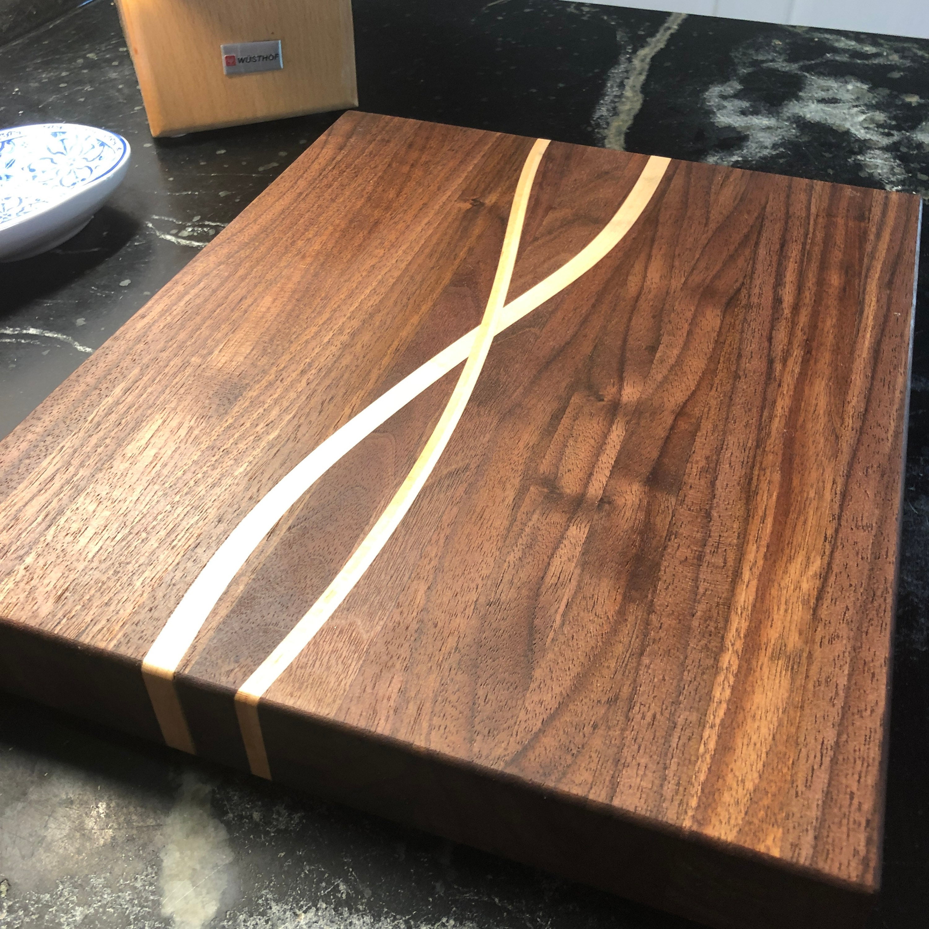 Curved Inlay Cutting Board - Etsy