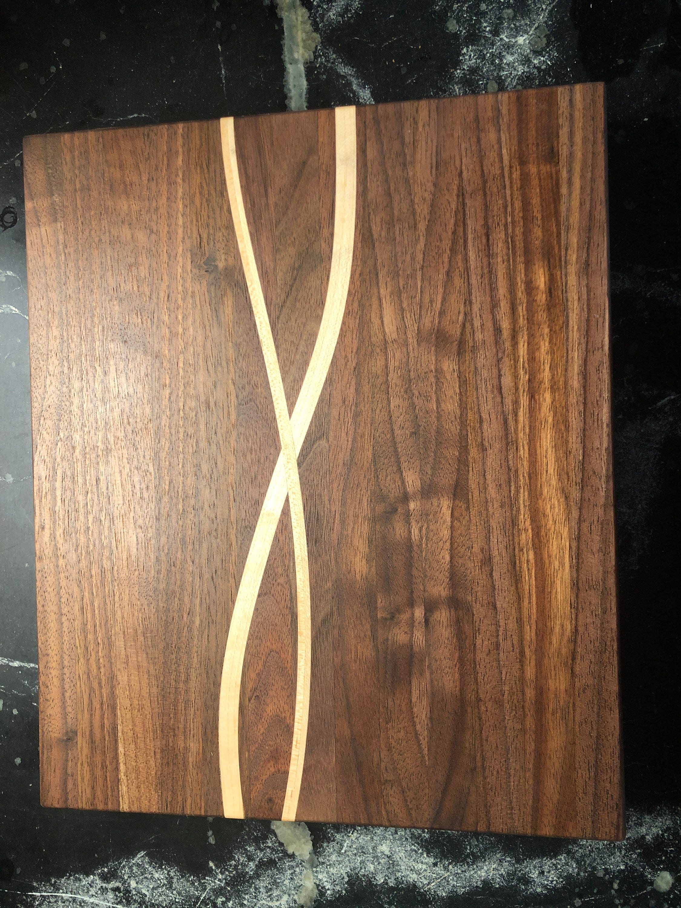 Curved Inlay Cutting Board - Etsy