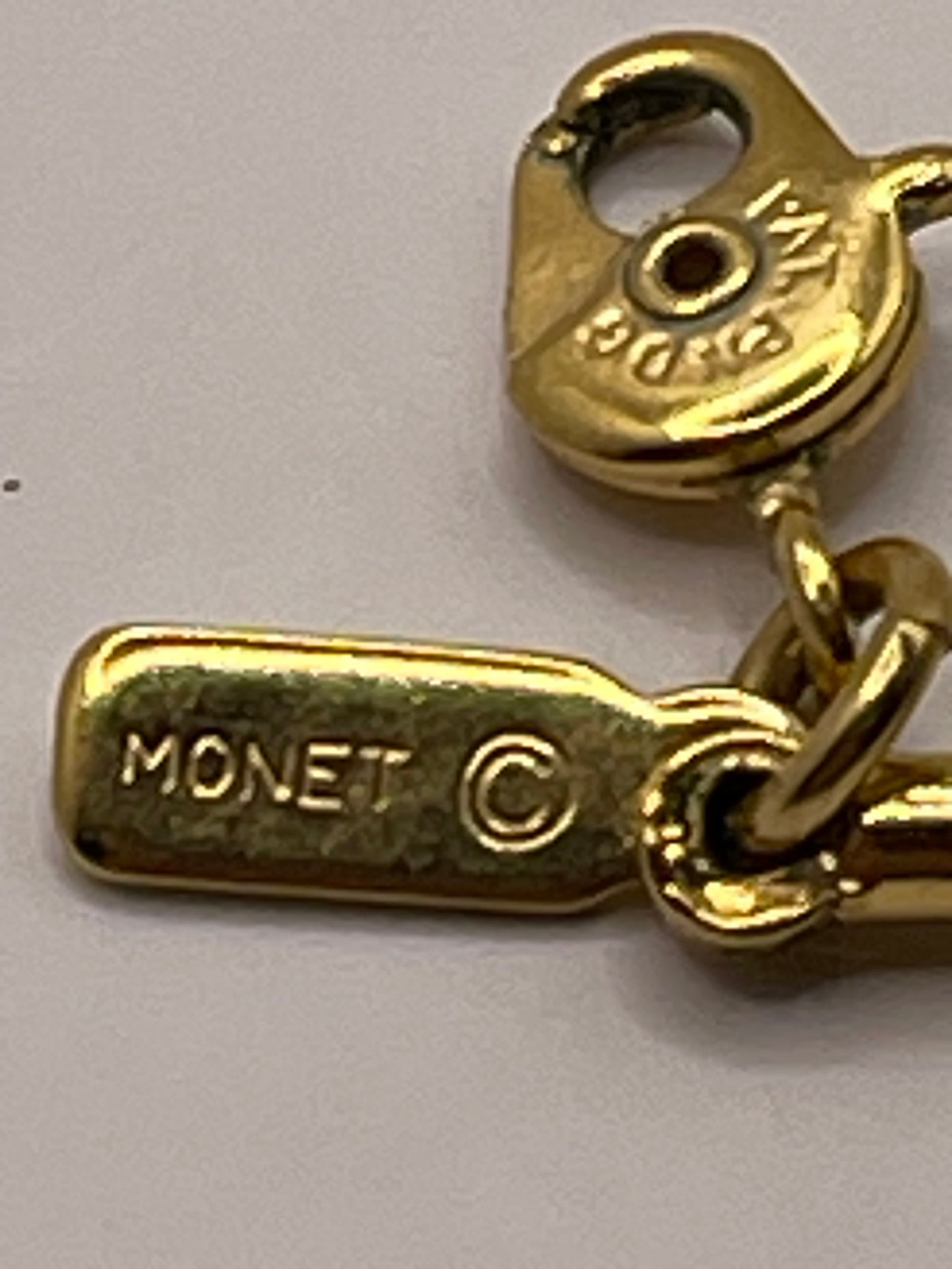 Vintage Monet Gold Tone Chain Necklace With Modernist Tassel Pendant ...