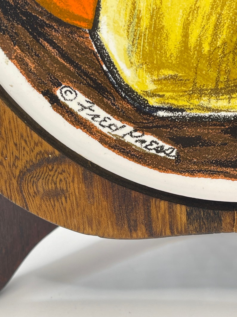 Vintage Fred Press Fruit Tile Pear Shaped Cheese Board - Etsy