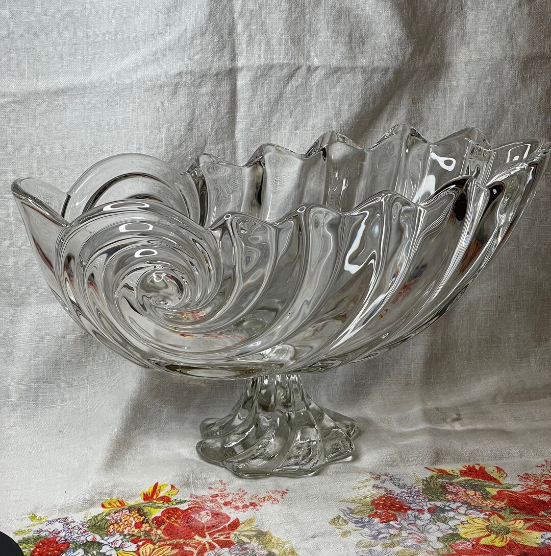 Mikasa Clearwater Footed Crystal Nautilus Shell Centerpiece - Etsy