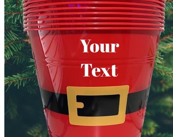 Santa Bucket, Santa Belt Buckle, Personalized Christmas, Christmas Eve ...