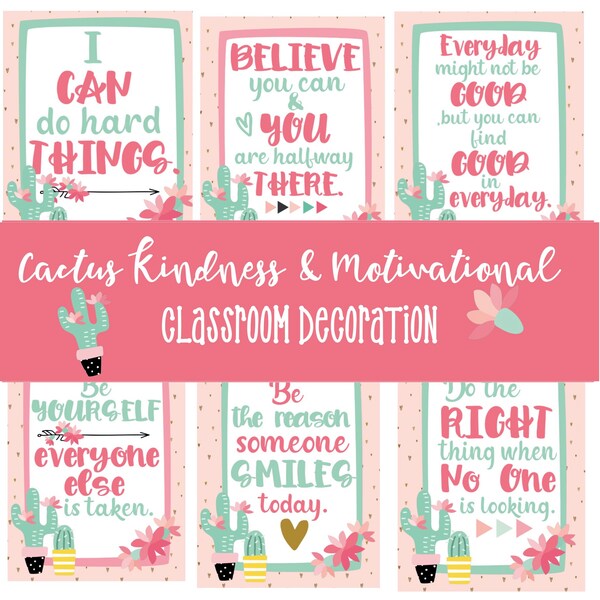 Classroom Cactus - Etsy