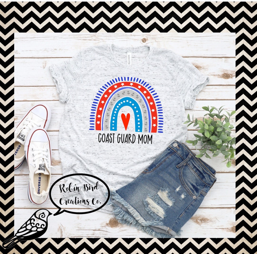 Coast Guard Mom Rainbow Sublimation Design SVG, PNG, & JPEG - Etsy