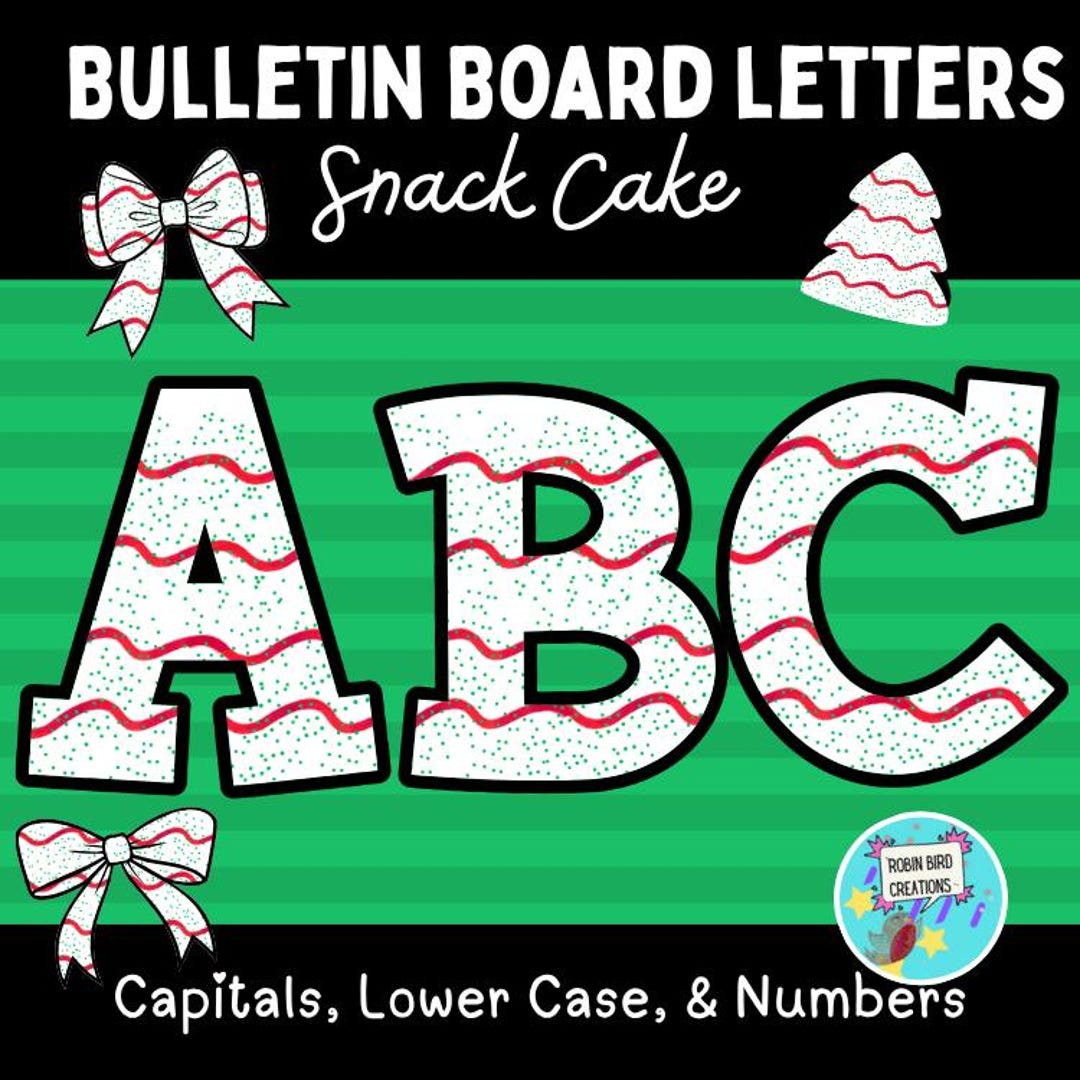 Christmas Snack Cake Bulletin Board Letters Holiday Classroom Decor - Etsy