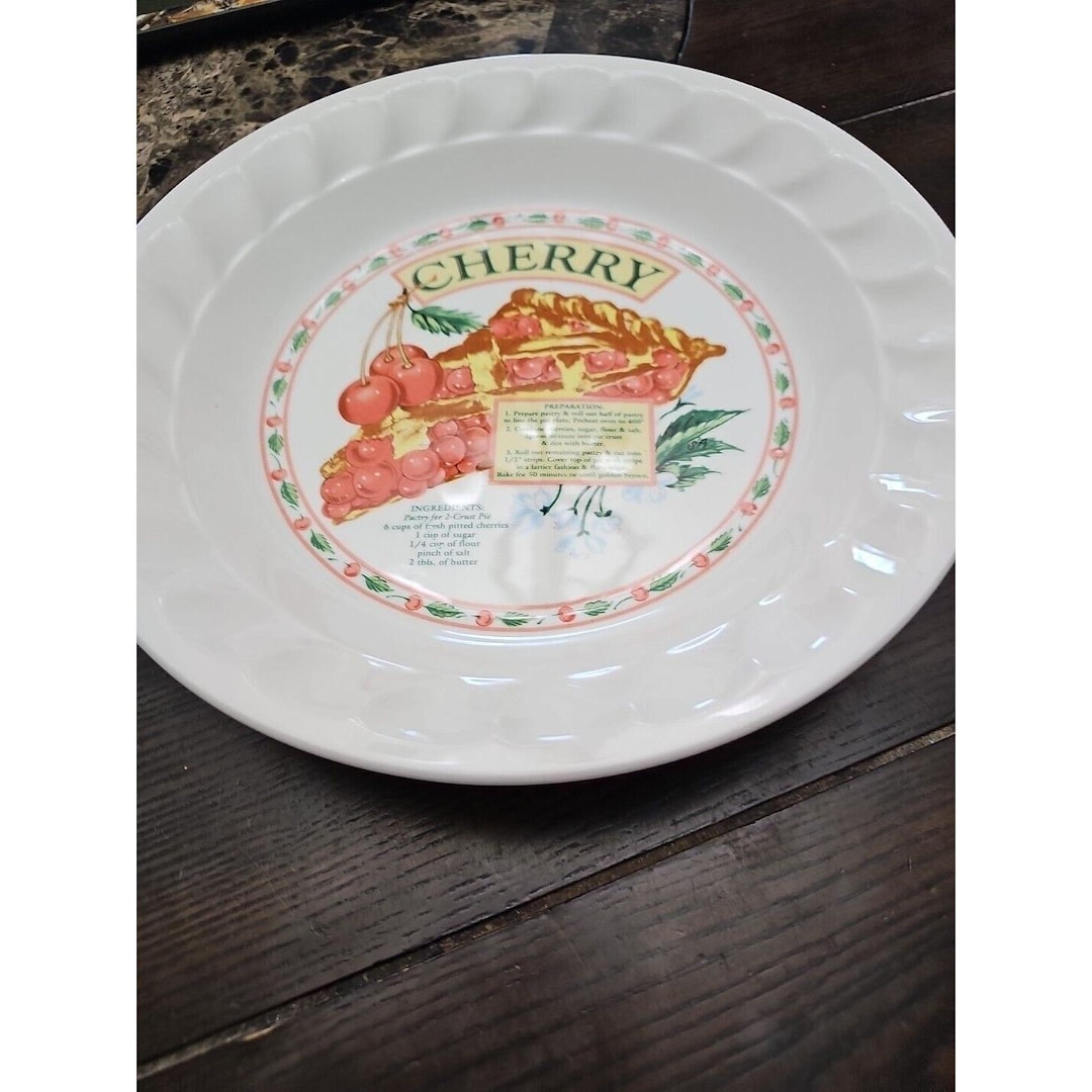 HIMARK Golden Pie Cherry Pie Dish Recipe Golden Pie 10 1/2 Vintage - Etsy