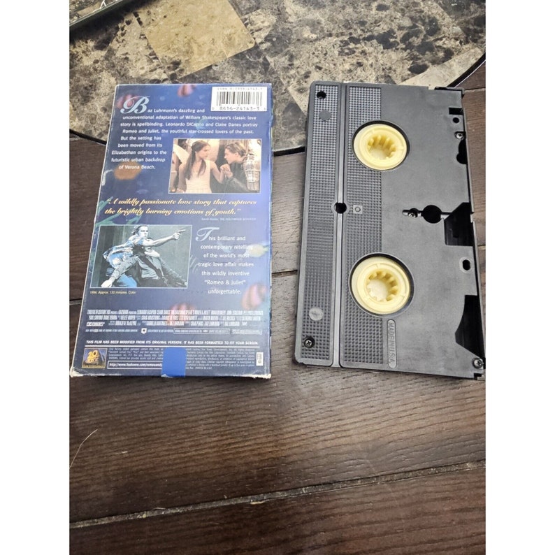 William Shakespeares Romeo & Juliet VHS, 1997 Leonardo Dicaprio - Etsy