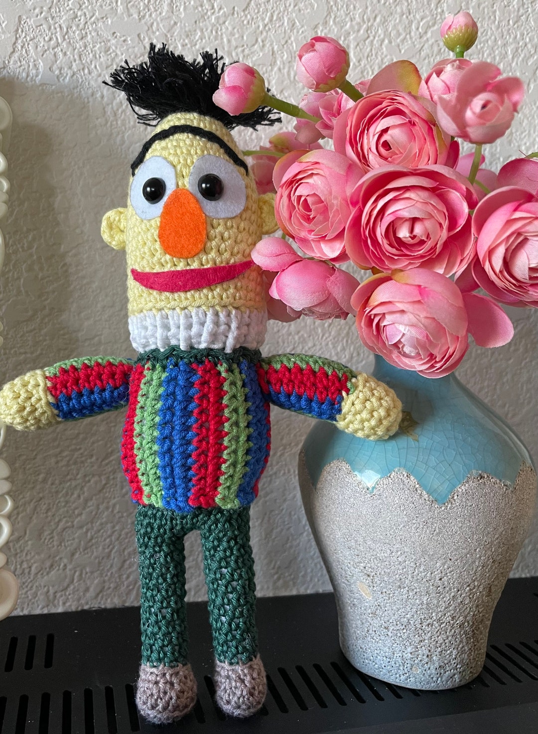 Crochet Bert Muppet Toy Sesame Street Muppet Bert Toy - Etsy