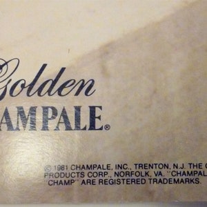 1981 Golden CHAMPALE of California Promo Advertising Poster 22 - Etsy