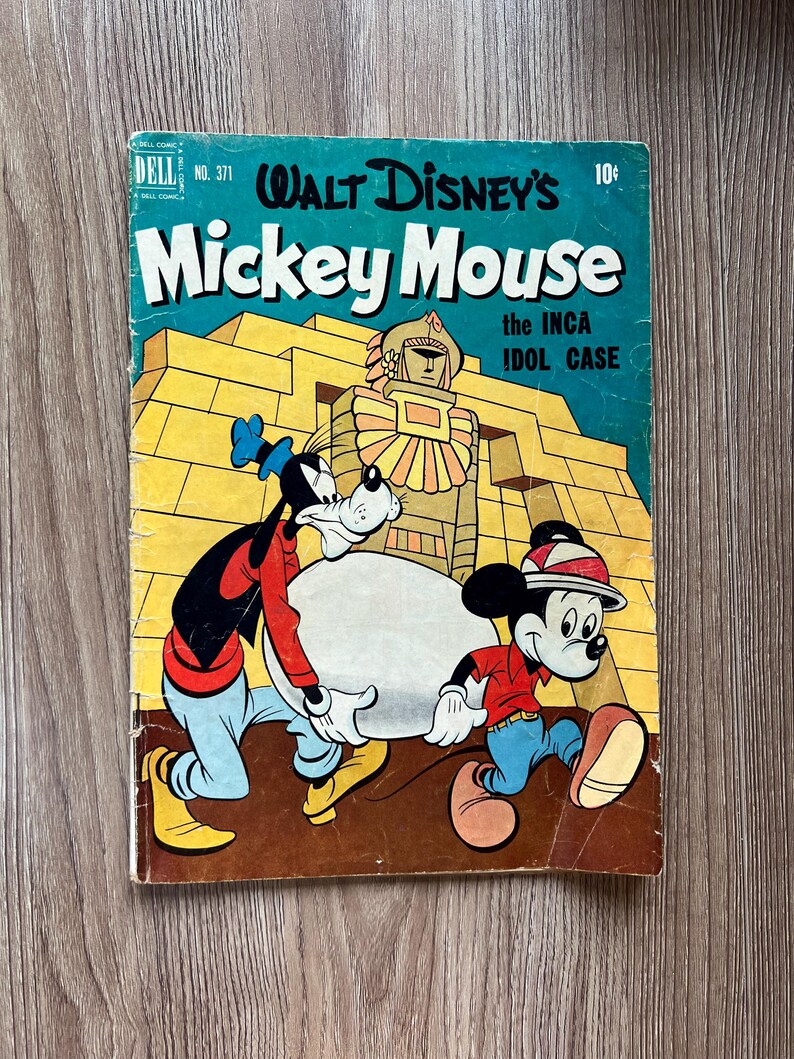 Walt Disney's Mickey Mouse & the Inca Idol Case No. 371 Dell Comics ...