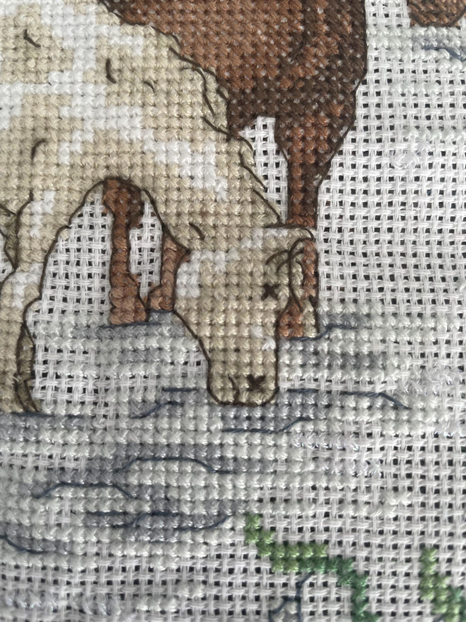 Finished Cross Stitch - Crisp Winter Morning (horses) - Etsy