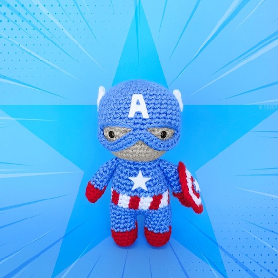Captain America Crochet Pattern Amigurumi Avengers | Etsy