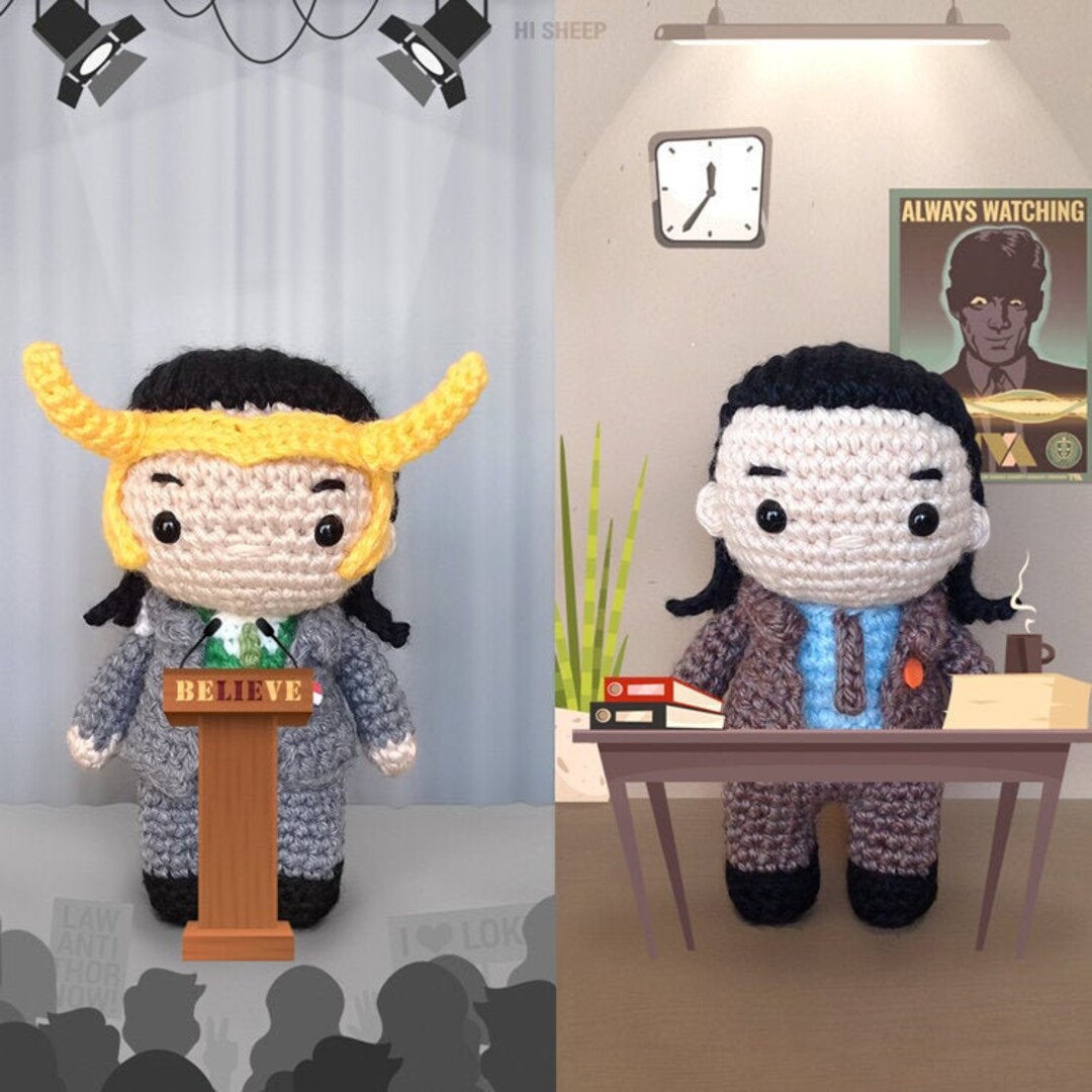 Vote Loki & Loki TVA 2 in 1 Crochet Pattern Amigurumi Loki Miss Minutes ...