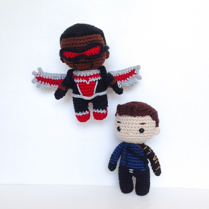 The Falcon and the Winter Soldier Crochet Pattern Amigurumi - Etsy